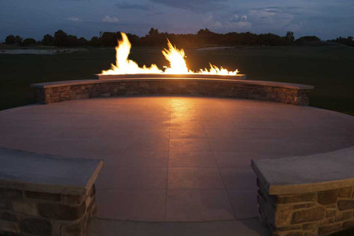 97" Curved Fire Pit Frame | Flame Creation
