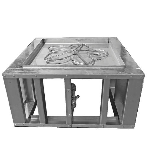 42" Square Fire Pit Frame (Manual gas burner) | Flame Creation