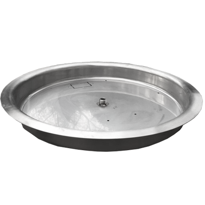 37" Flat Round Fire Pit Pan with Support Lip