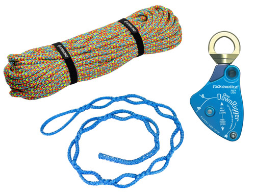 ROCK EXOTICA DownRigger + Sterling Wild Bull Rope 1/2" - Lowering Kit