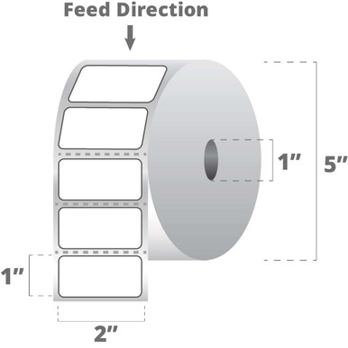 2" x 1" Zebra Z-Ultimate 4000T Label (Clear) (Case) - 10023044