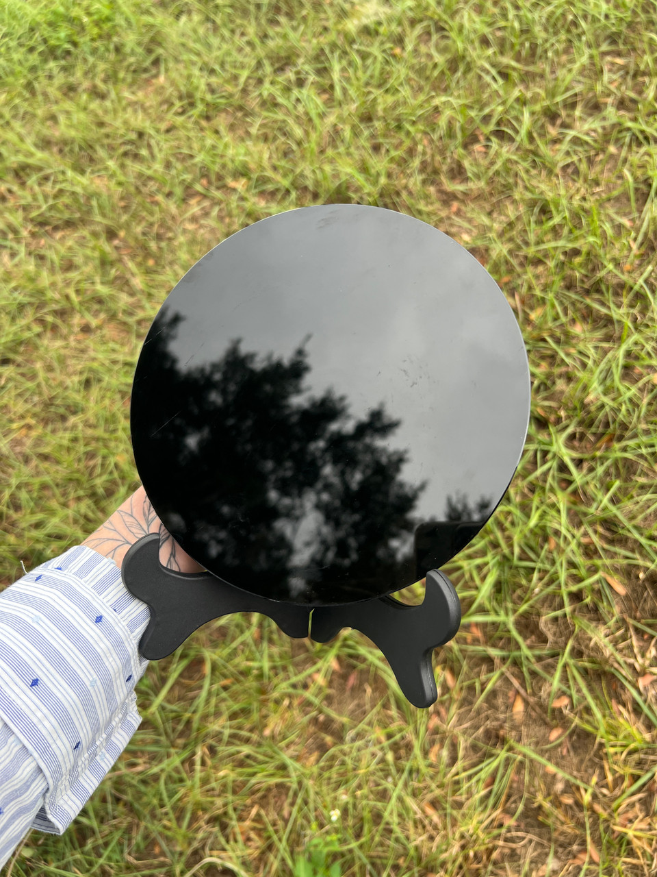 Black Obsidian Scrying Mirror - Sizes Vary