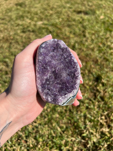 Raw Face Polished Edge Standing Amethyst - Pieces Vary