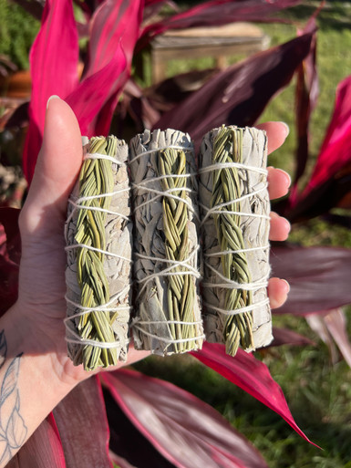 White Sage and Sweetgrass Smudge Bundle