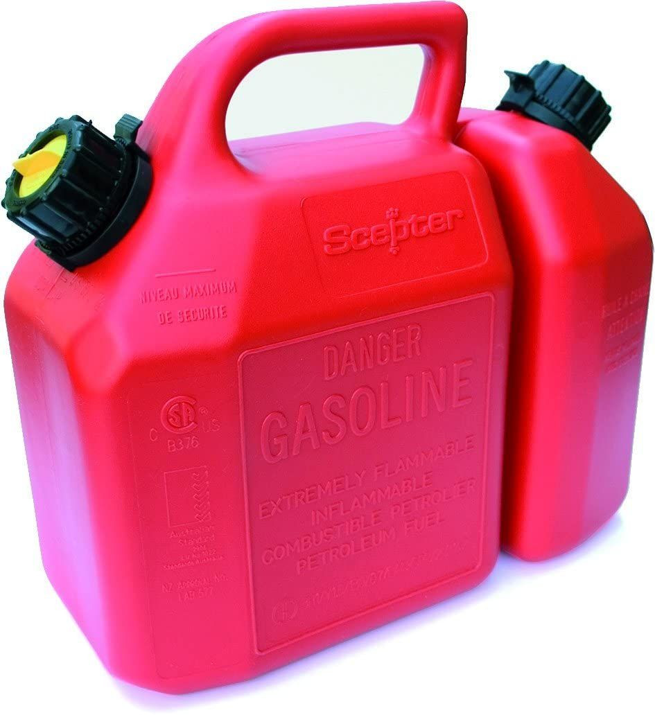 SCEPTER 6 LITER GAS CAN AND 2.5 LITER OIL CAN COMBO