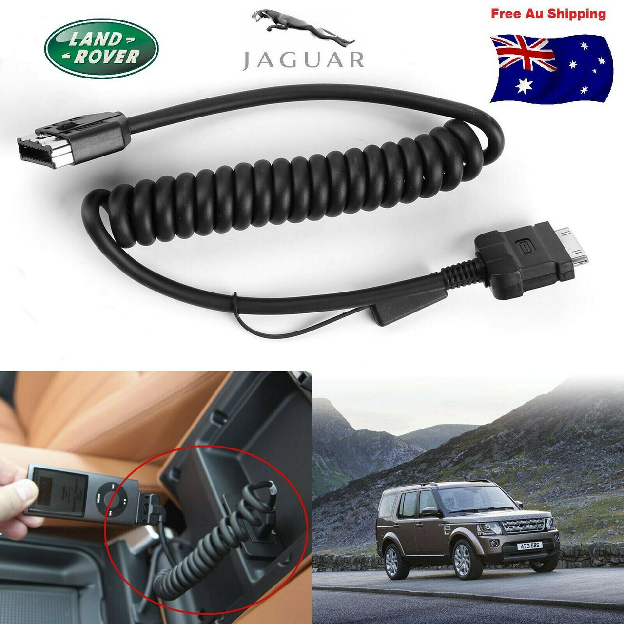 Land Rover Range Rover Sport Discovery Audio Interface Cable for iPod ...