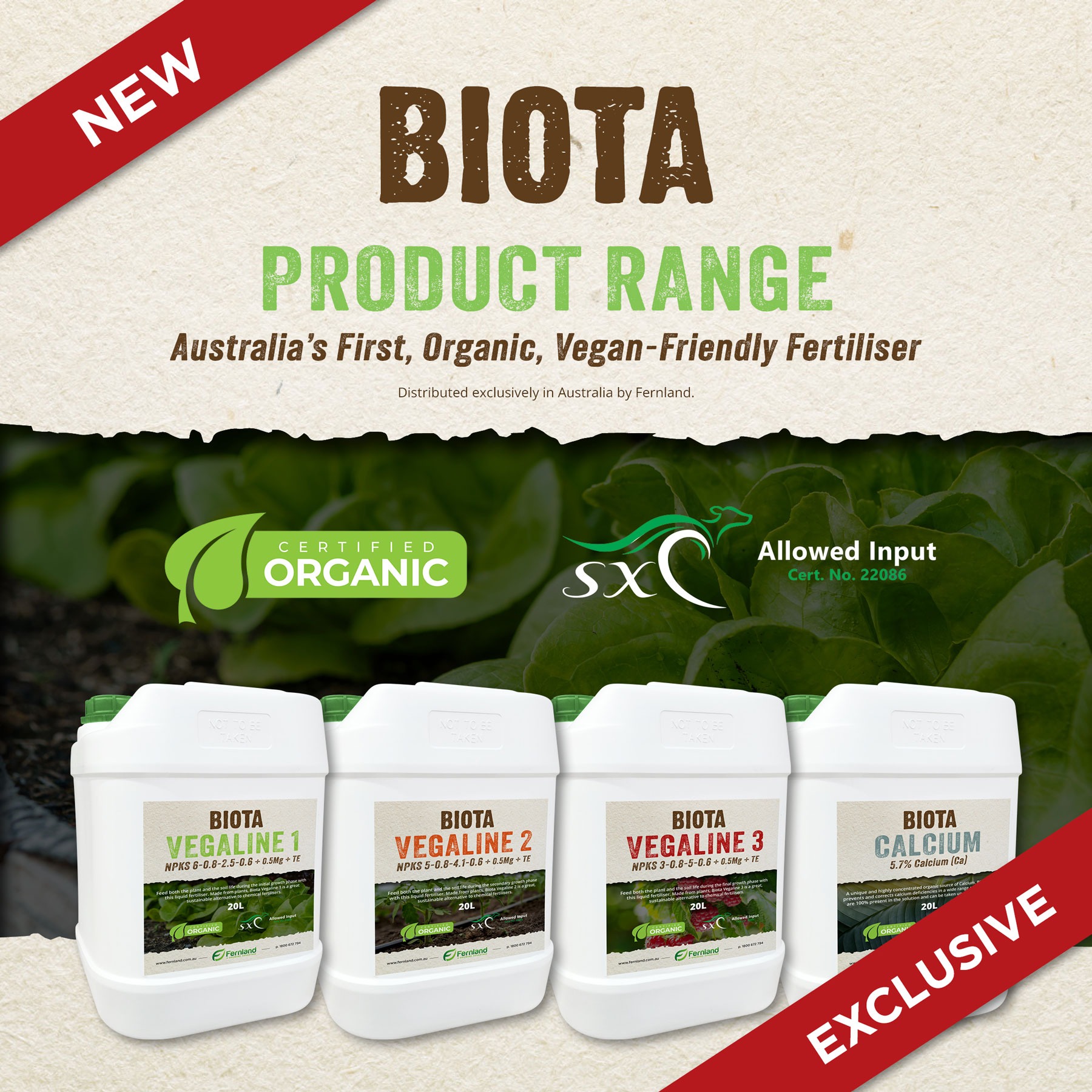 New Product Launch: Biota Vegaline & Biota Calcium - Fernland