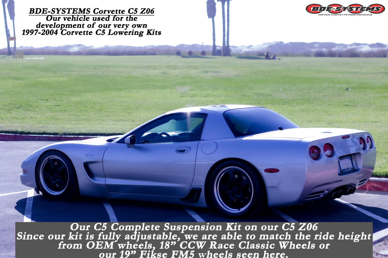 BDE-Systems presents the 1997-2004 Corvette C5 Complete Lowering Kit