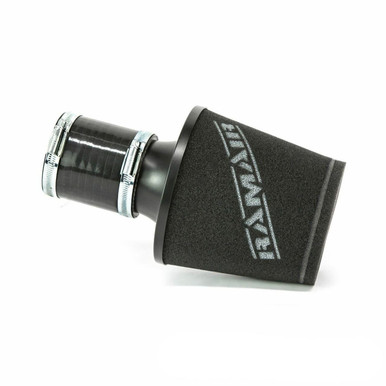 RAMAIR Small Foam Filter Aluminium Base 70mm OD Black with Silicone Coupler