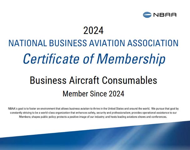 BAC becomes NBAA member - Business Aircraft Consumables
