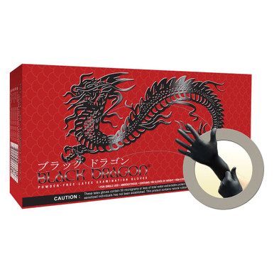Microflex Black Dragon Latex Gloves 100/Box - Business Aircraft Consumables