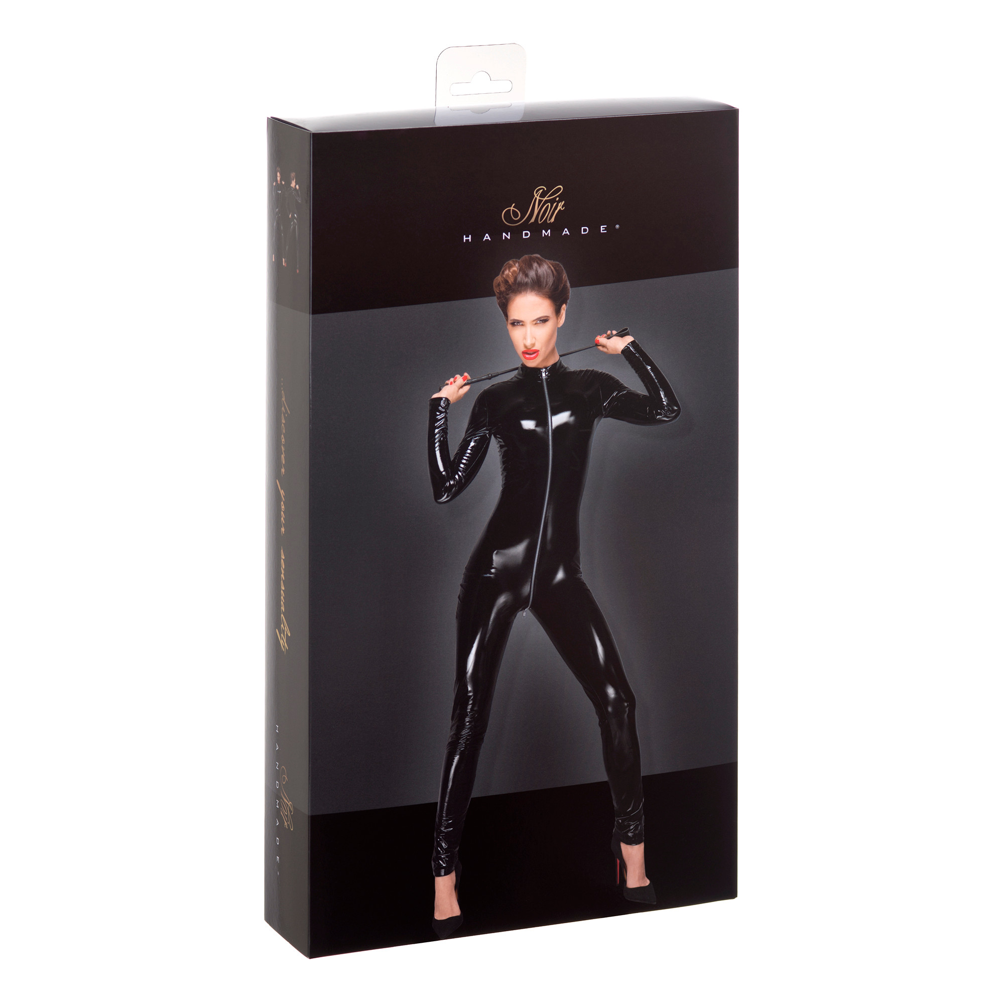 F188 PVC overall with long metal 3-way zipper - Noir Handmade - B2B