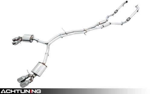 AWE Tuning 3010-42056 Cat-back Quad Tip Touring Exhaust Audi B9 S4 ...