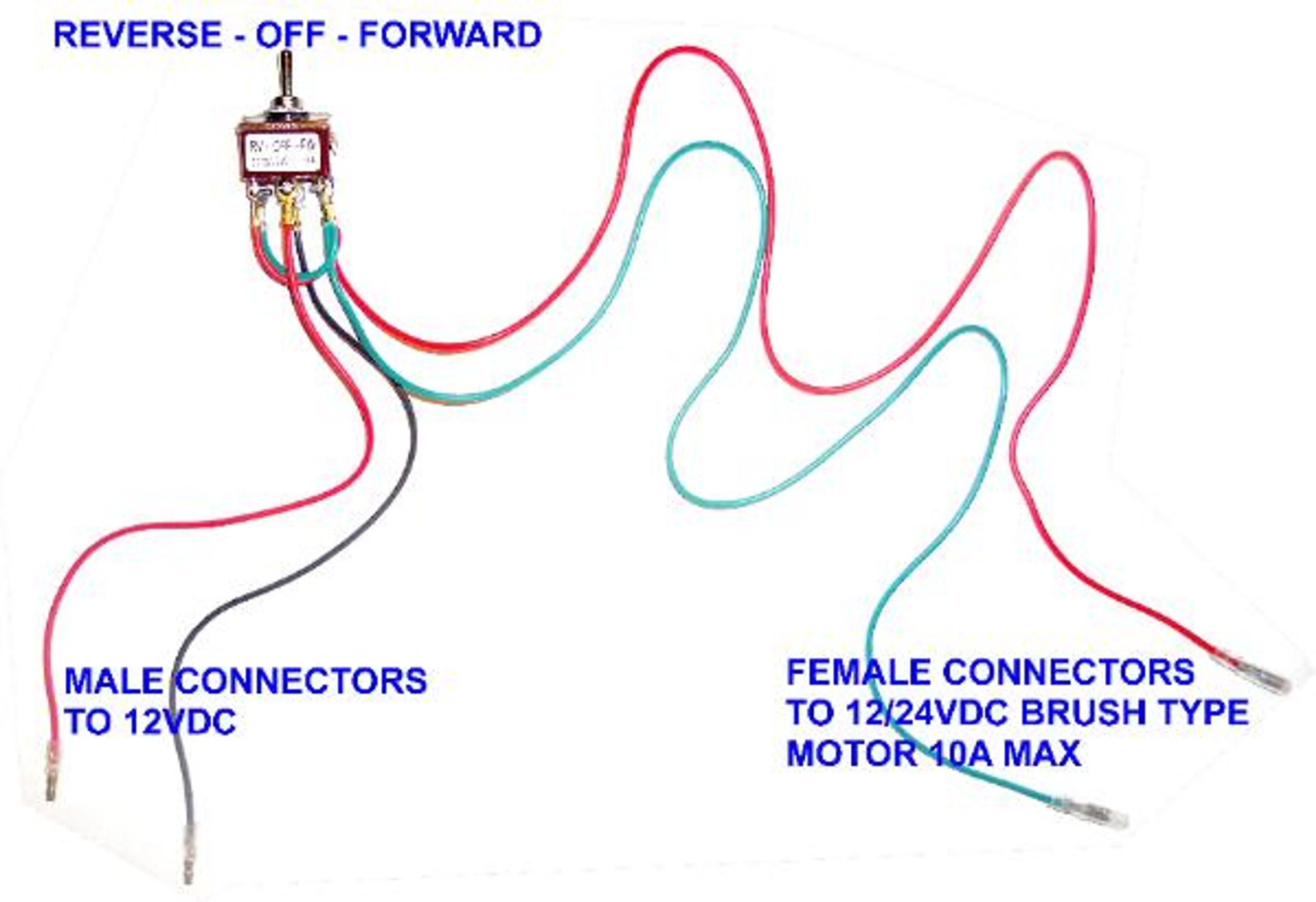 Swdpdt10a Pre Wired Dpdt Switch For Reverse Forward Functions