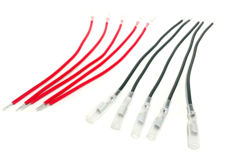 PN00318F - 5 Pairs of Female Bullet Connector Wires with Tinned Leads ...