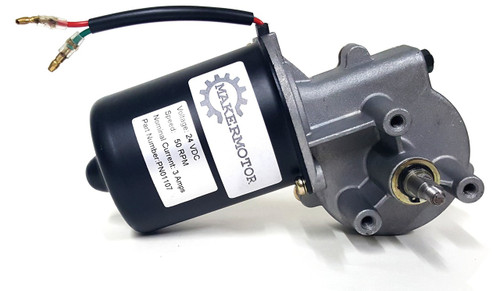 Pn01107 10mm 2 Flat Shaft Electric Gear Motor 24v Low Speed 50 Rpm