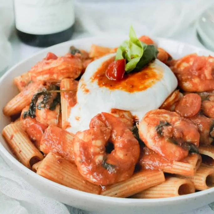 Rigatoni with N'Duja & Shrimp - Fortuna's Sausage & Online Market