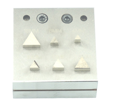 Jewelry Disc Cutter Triangle Shape 6 Piece