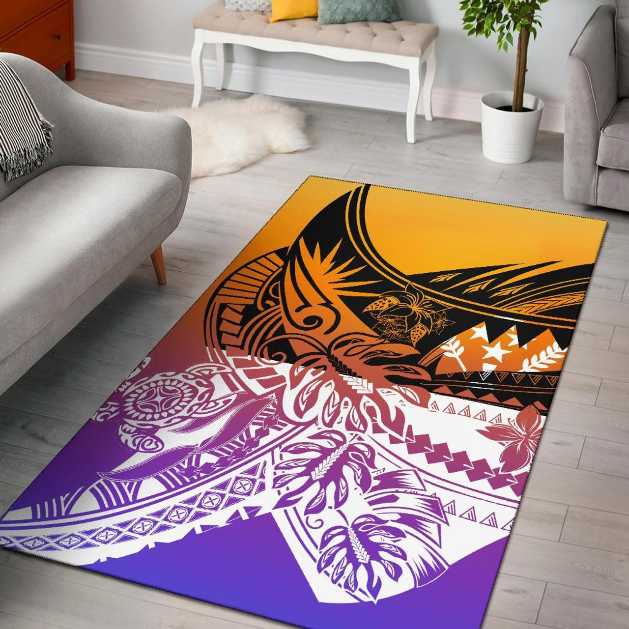 Kosrae Area Rug Tribal Jungle Pattern