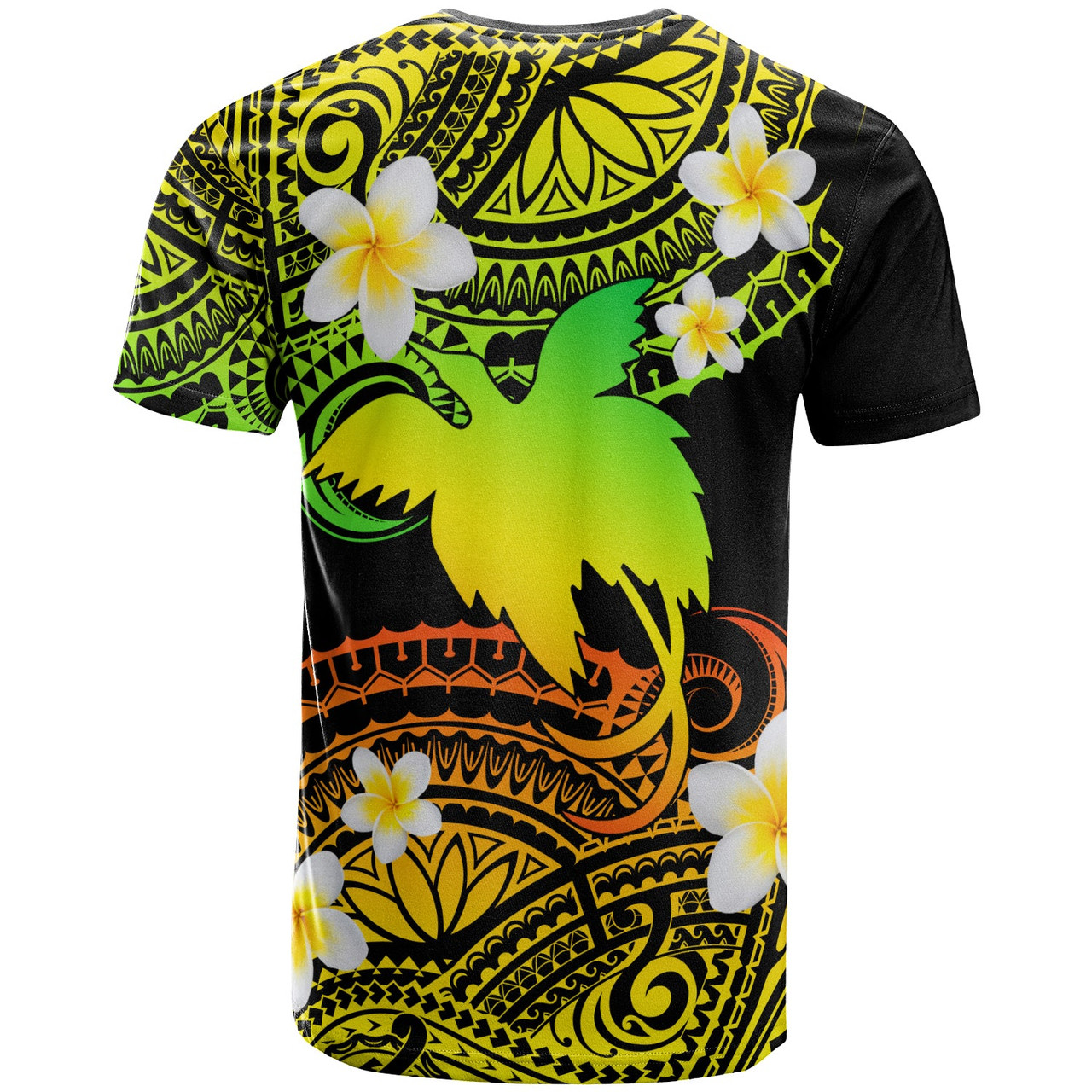 Papua New Guinea Custom Personalised T Shirt Plumeria Polynesian Vibe