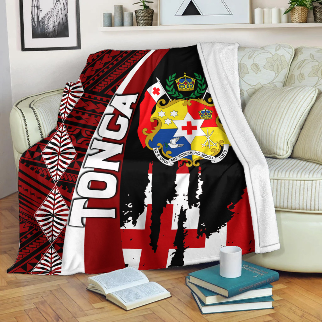 Tonga Premium Blanket Coat Of Arms Tapa Tonga Patterns