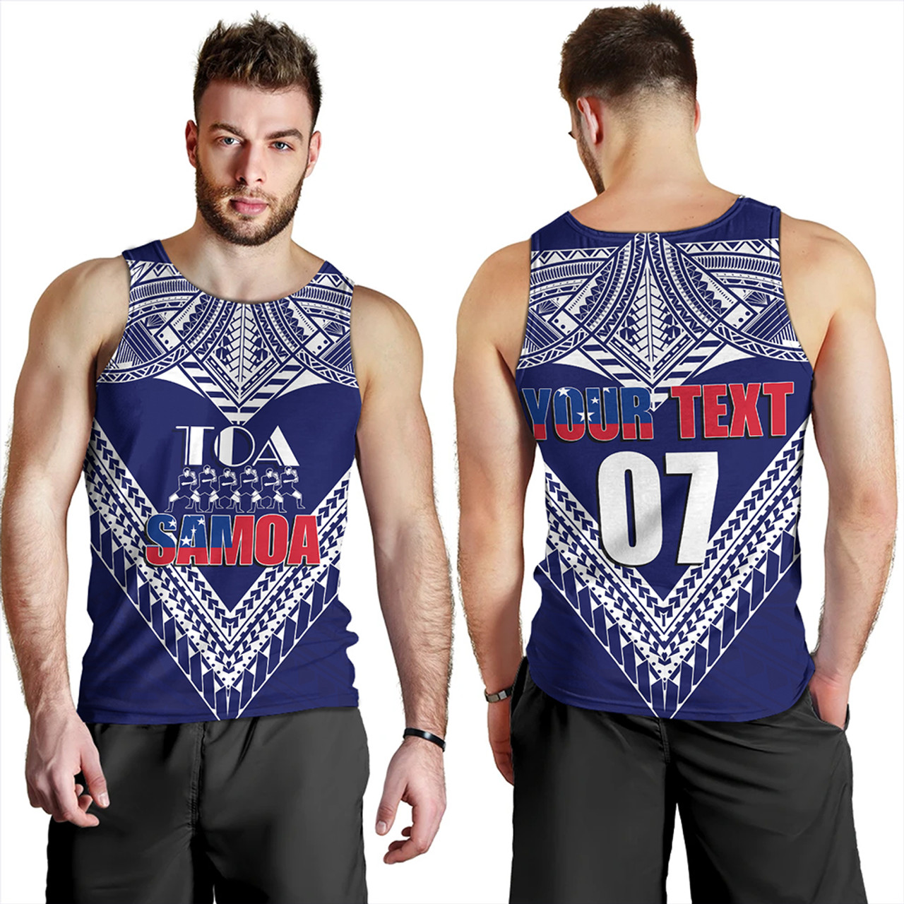 Customize Personalize Toa Samoa Rls Warriors Siva Tau Men Tank