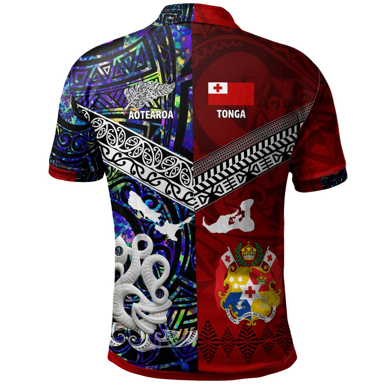 Tonga Polynesian Polo Shirt Tonga And Aotearoa Polynesian Coat Of