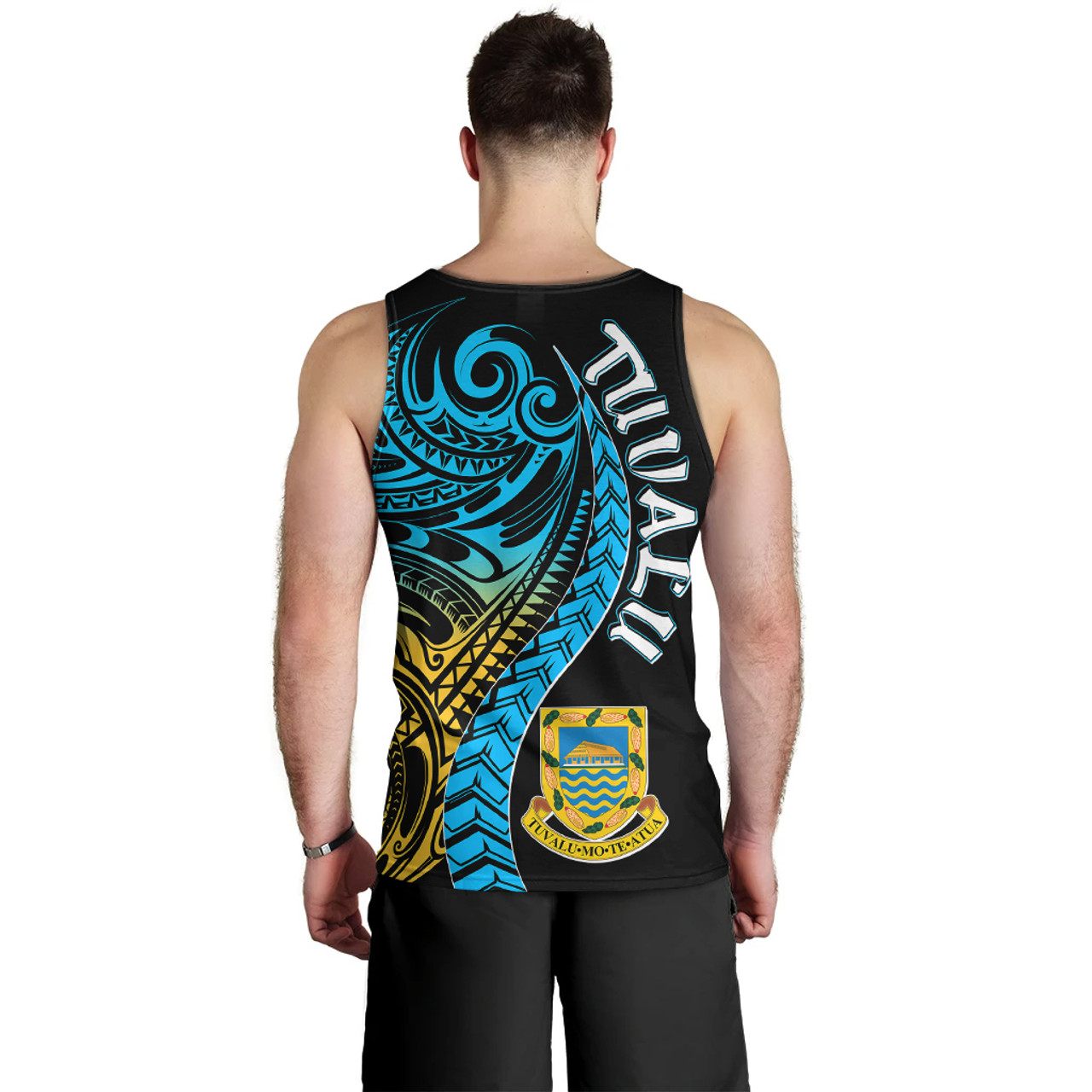 Tuvalu Polynesian Men Tank Top Tuvalu Day With Polynesian Pattern
