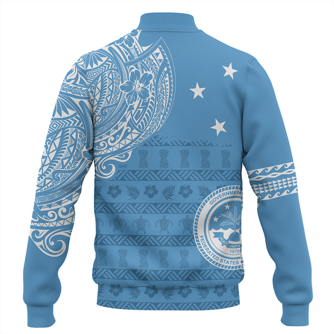 Micronesian Baseball Jacket Federated States Of Micronesia Flag With