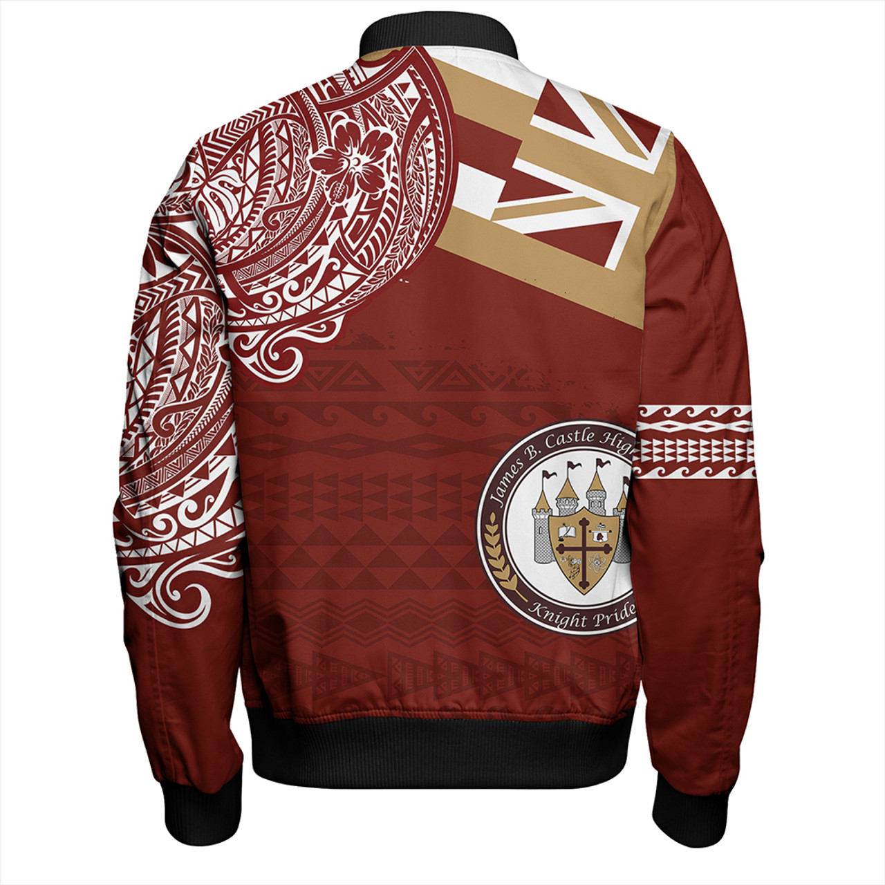 Hawaii Bomber Jacket James B Castle High School With Crest Style