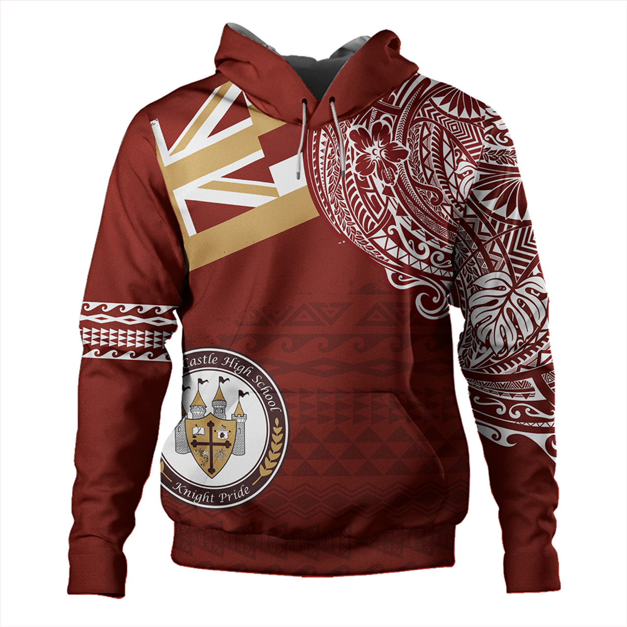 Hawaii Hoodie James B Castle High School With Crest Style