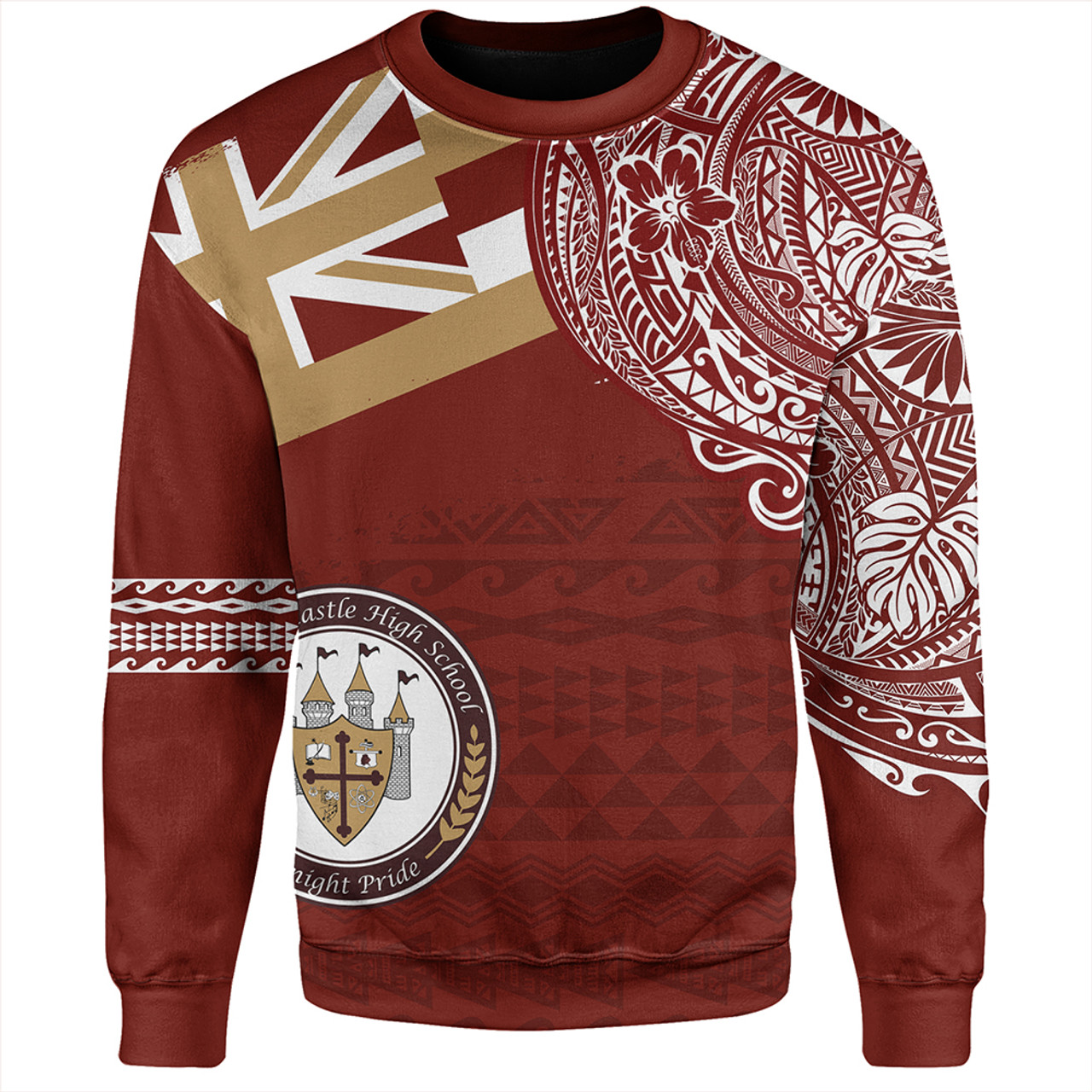 Hawaii Sweatshirt James B Castle High School With Crest Style