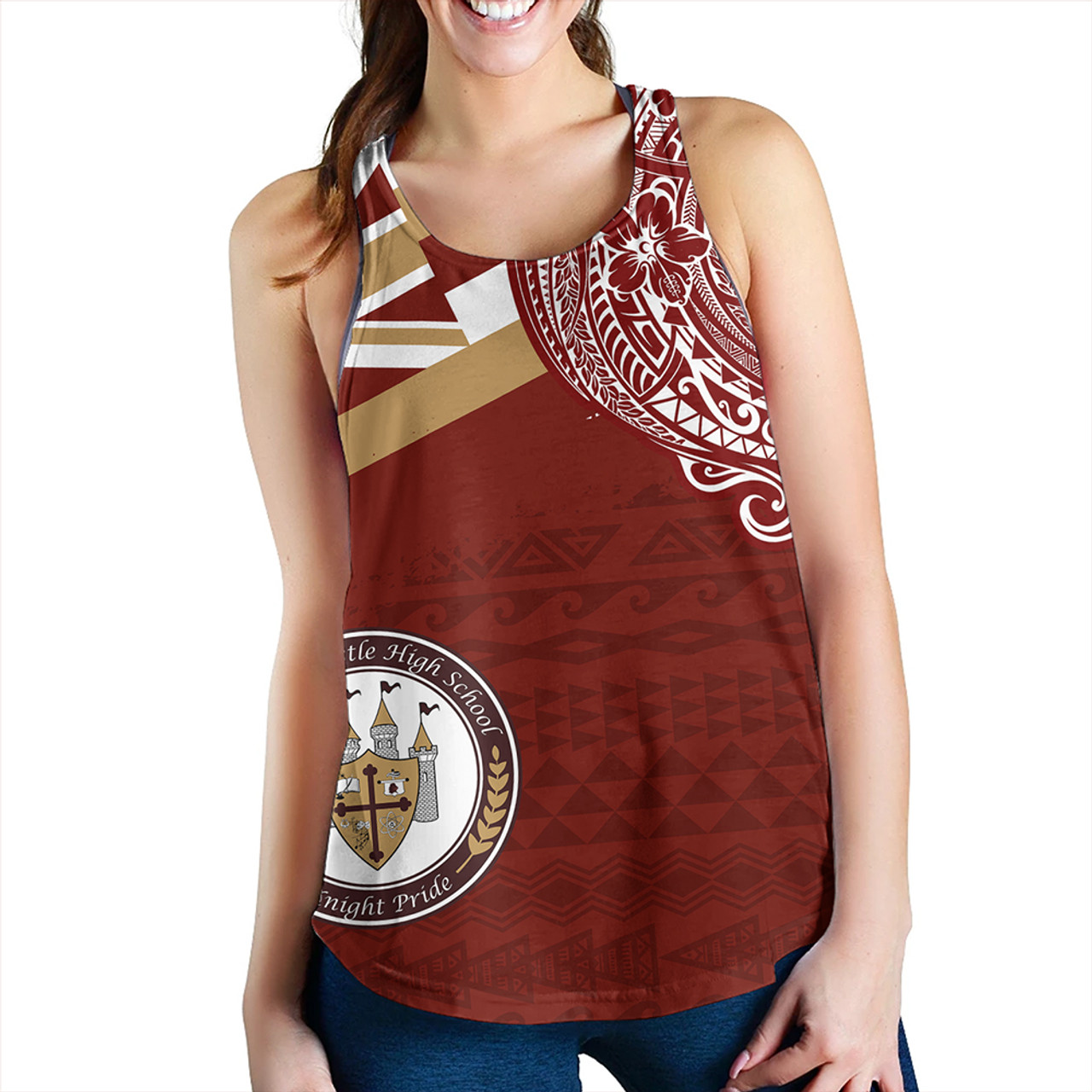 Hawaii Women Tank James B Castle High School With Crest Style