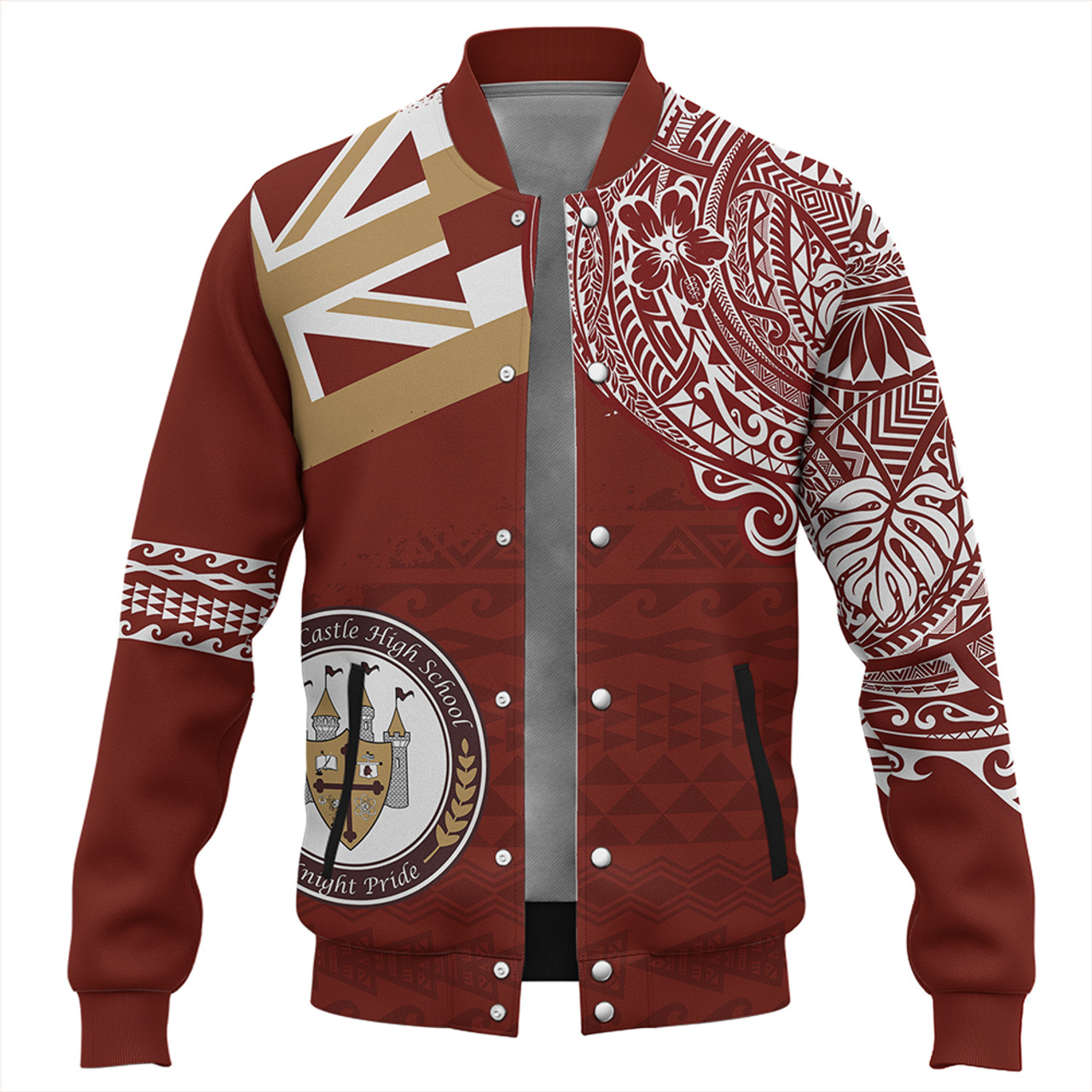 Hawaii Baseball Jacket James B Castle High School With Crest Style