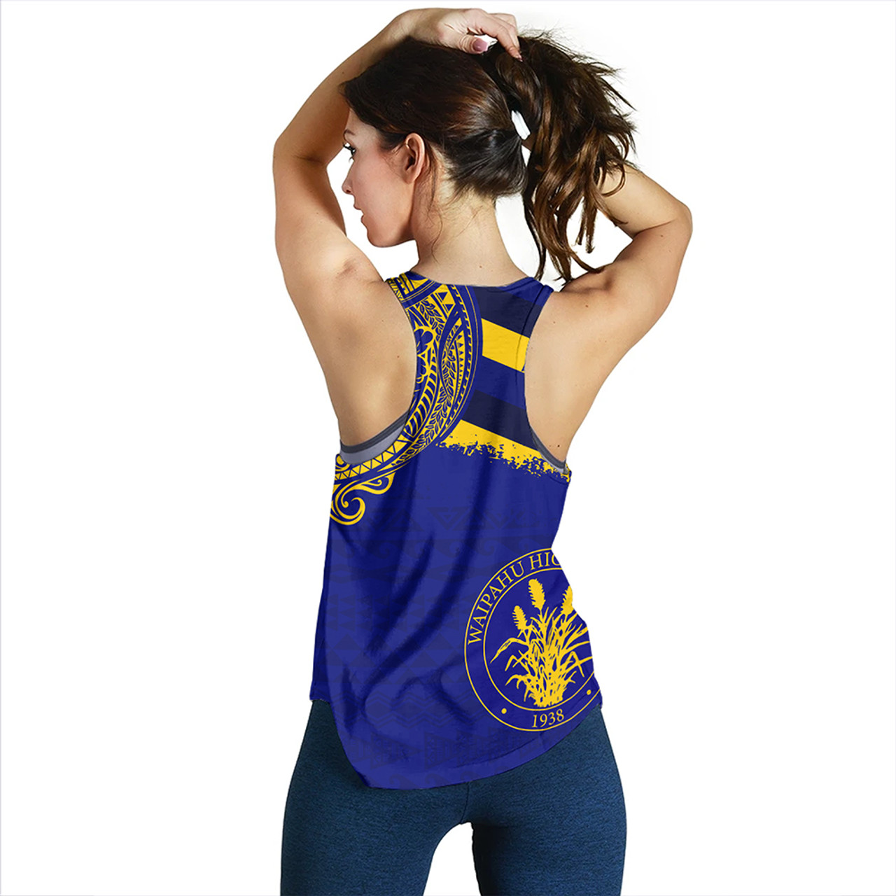 Hawaii Women Tank Waipahu High School With Crest Style