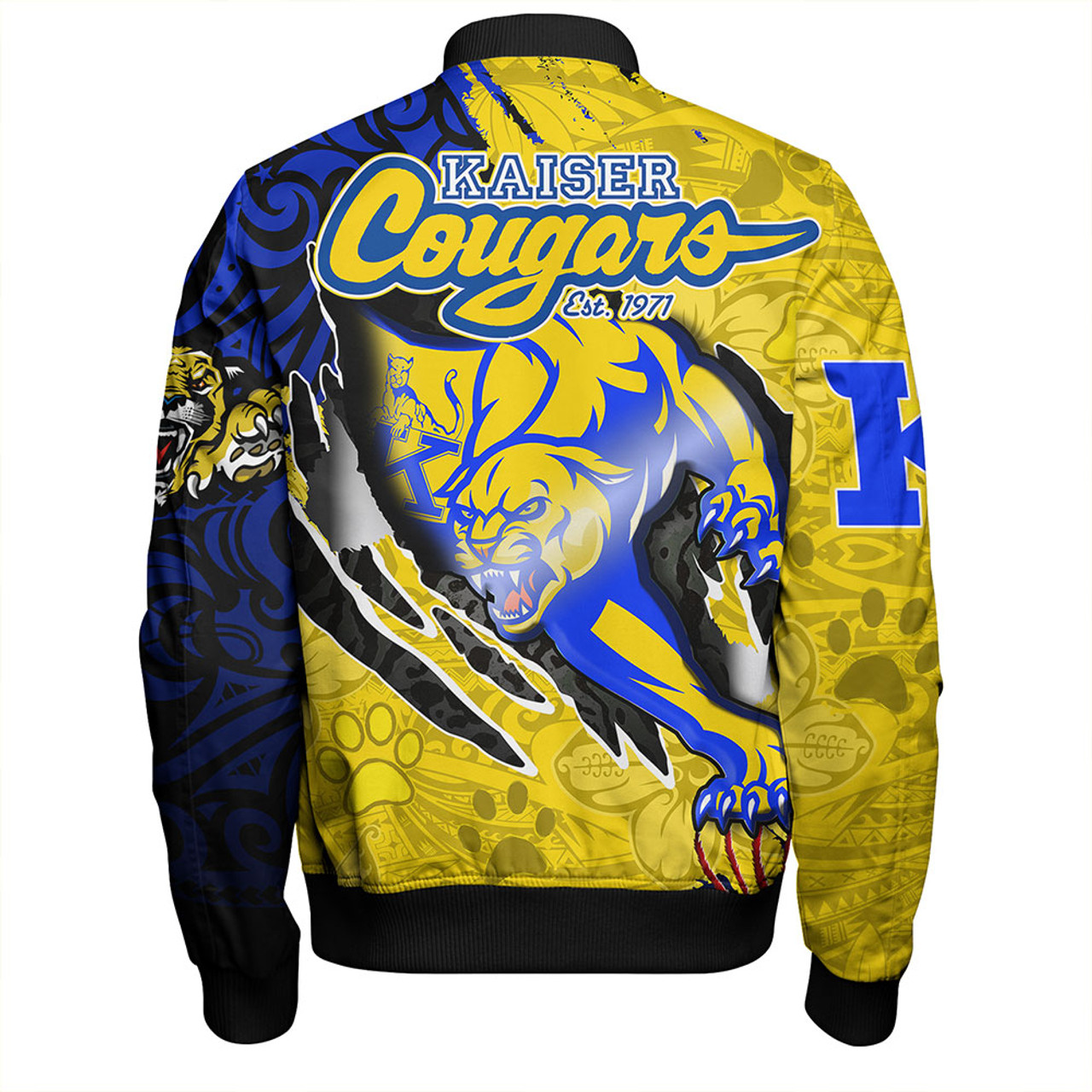 Hawaii Bomber Jacket Custom Henry J Kaiser High School Super Cougar
