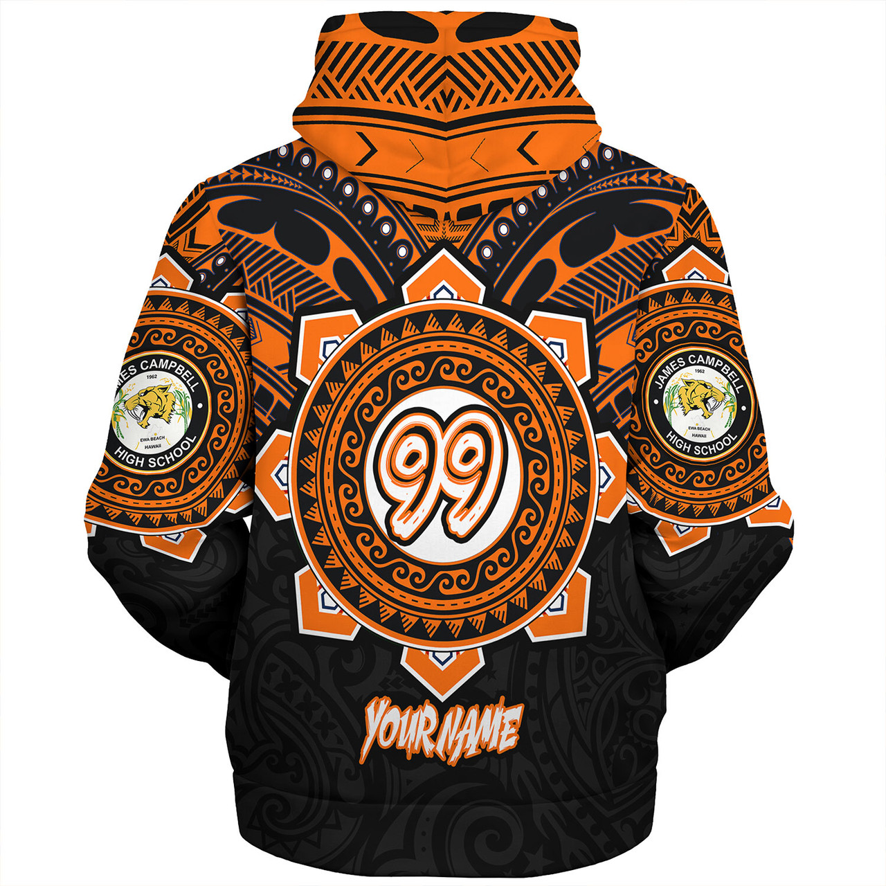 Hawaii Sherpa Hoodie Custom James Campbell High School Sabernation