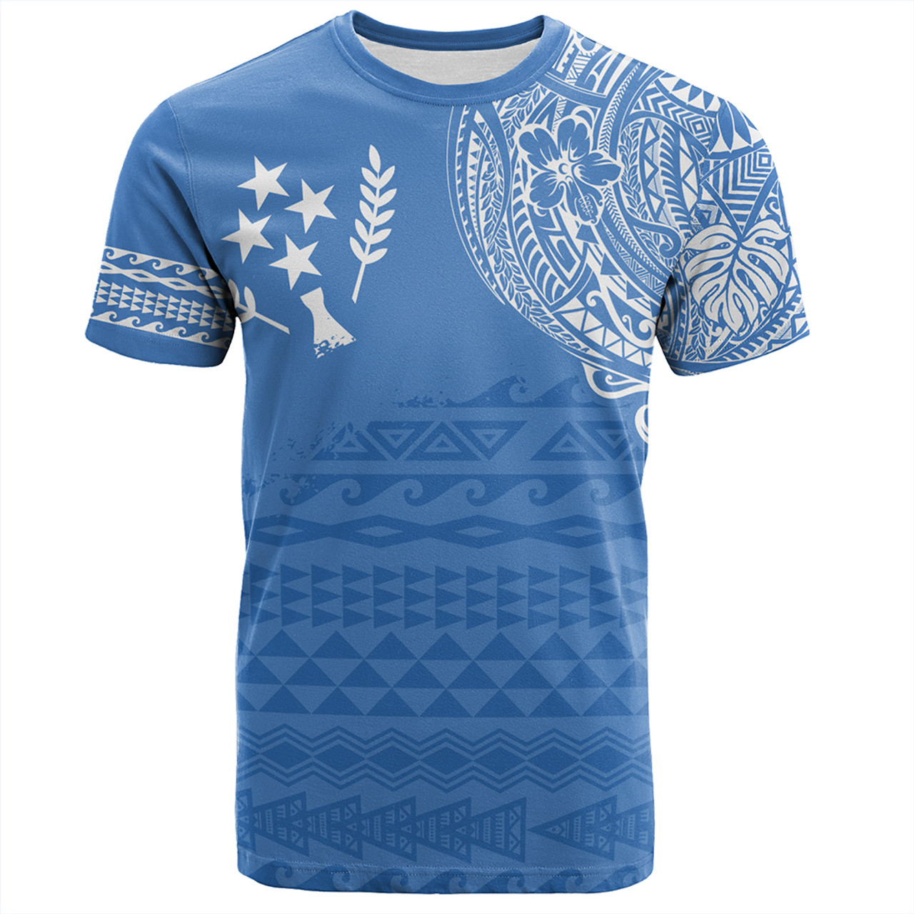 Kosrae T Shirt Polynesian Flag With Coat Of Arms