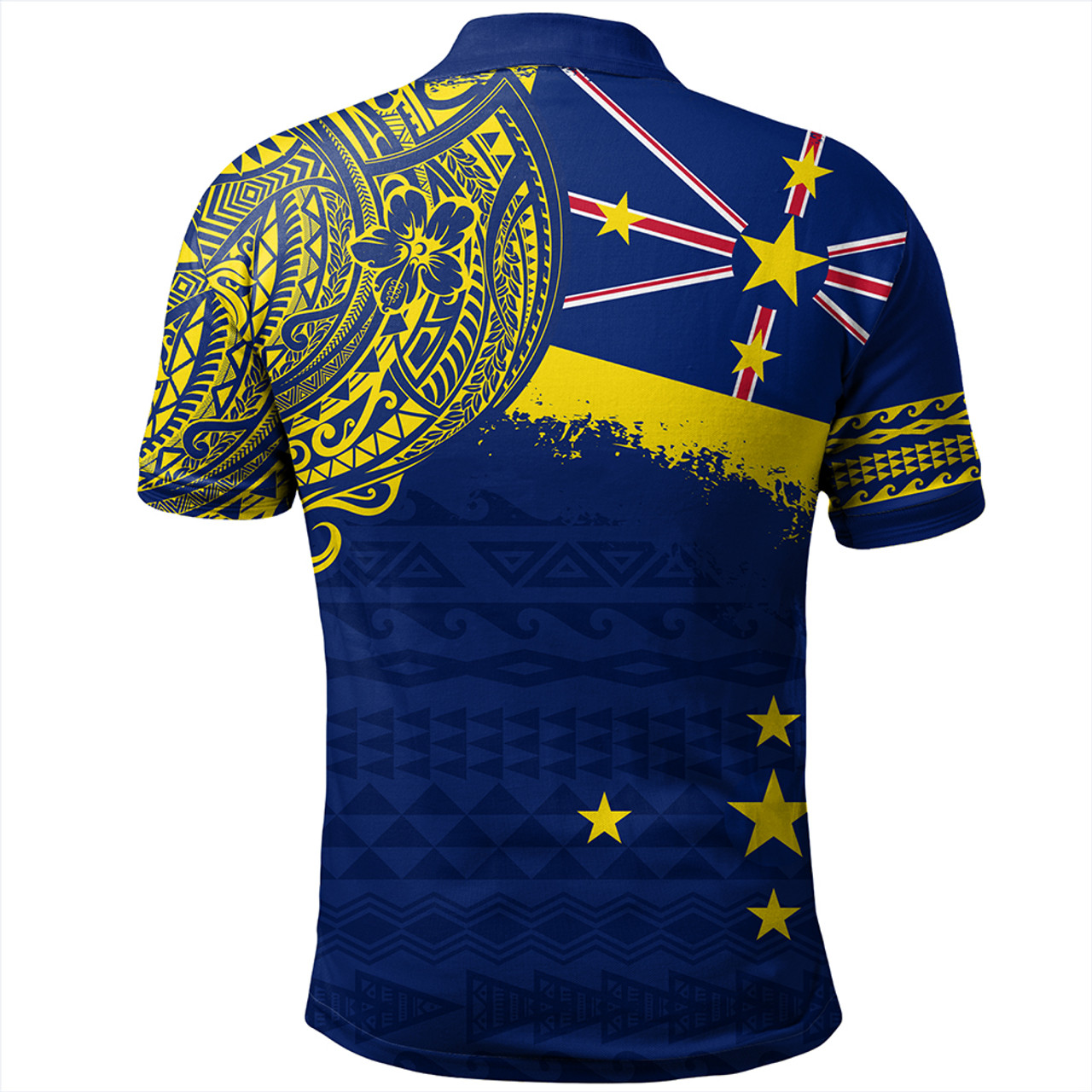 Niue Polo Shirt Polynesian Flag With Coat Of Arms