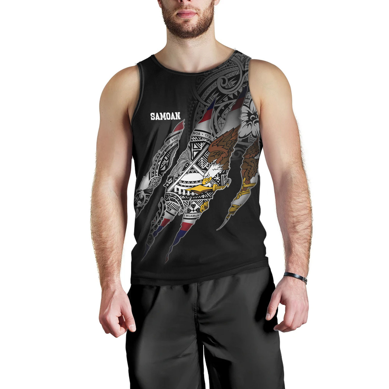 American Samoa Tank Top Custom As Pride Polynesian Sleeve Tattoo