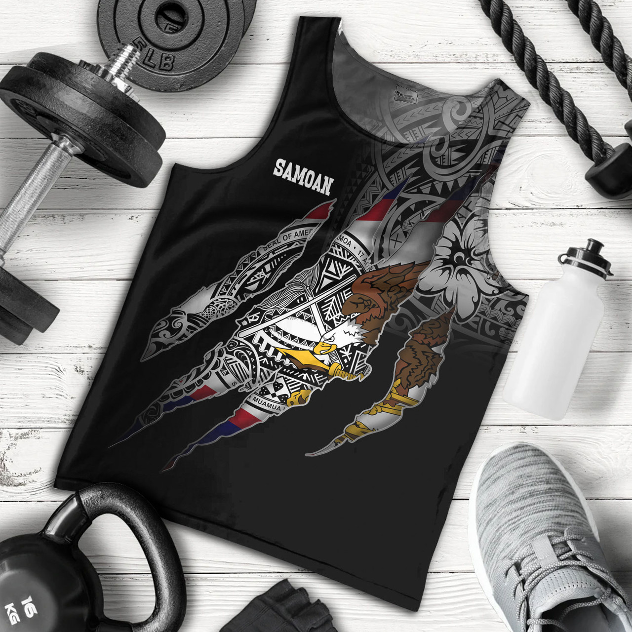 American Samoa Tank Top Custom As Pride Polynesian Sleeve Tattoo