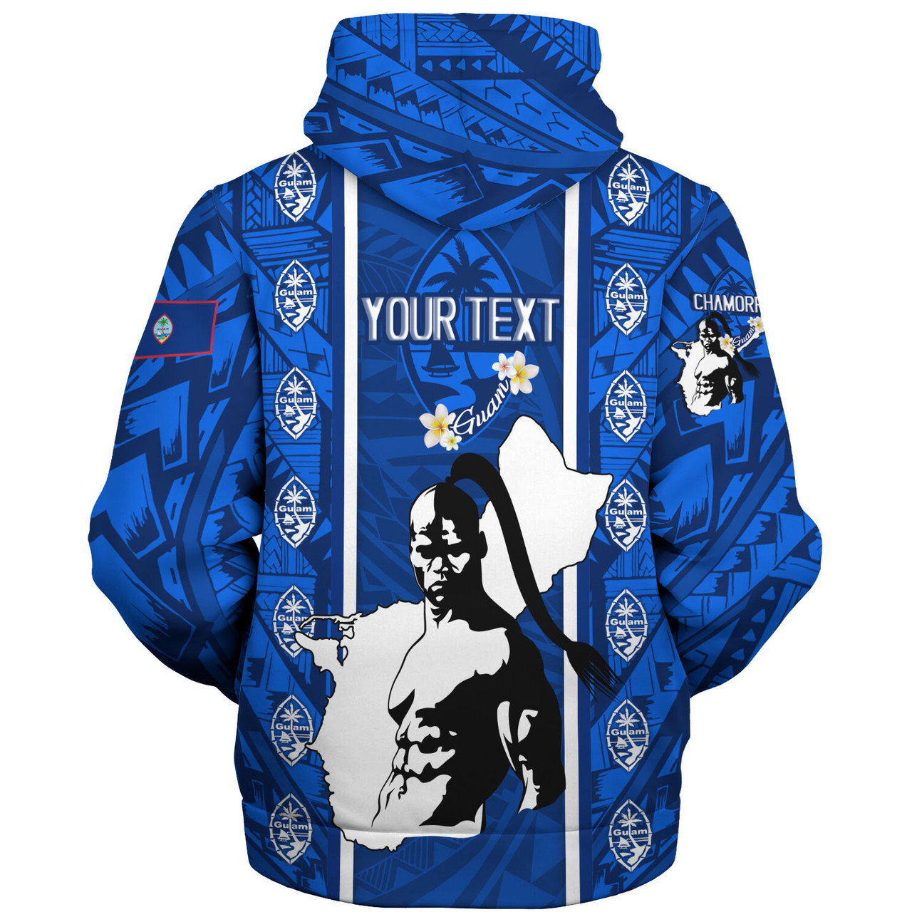 Guam Custom Personalised Sherpa Hoodie Chamorro Warrior Traditional