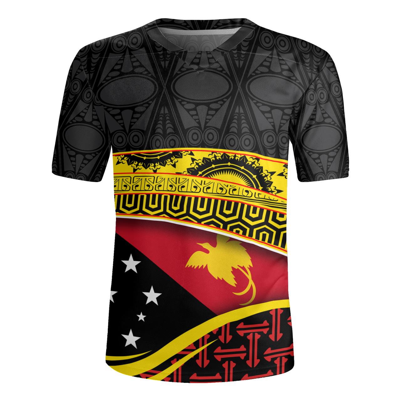 Papua New Guinea Custom Personalized Rugby Jersey With Tribal Motif