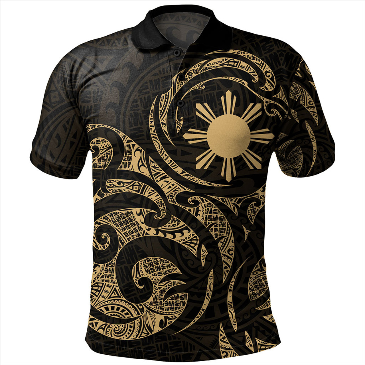 Philippines Filipinos Polo Shirt Polynesian Tribal Pattern Simple Style