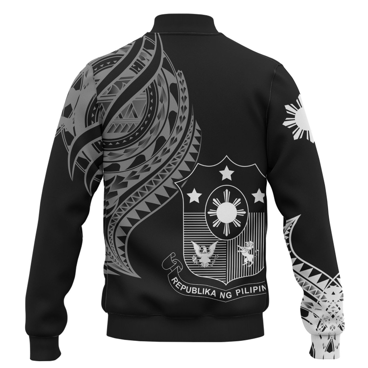 Philippines Filipinos Custom Personalised Baseball Jacket Tatau White
