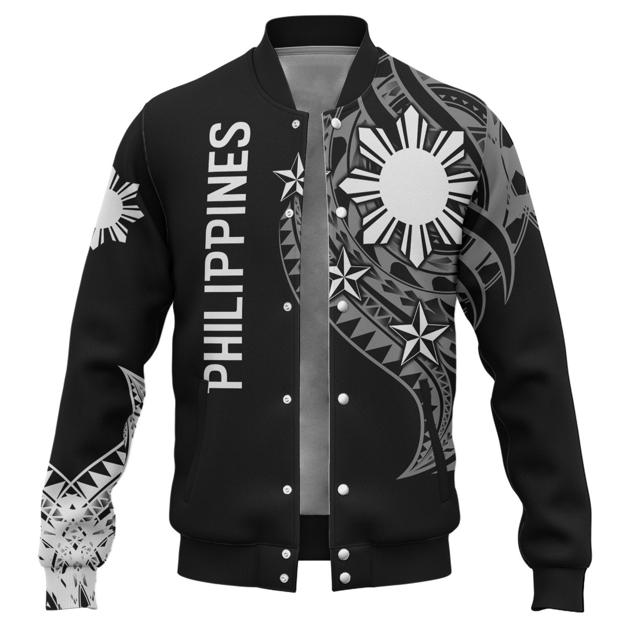 Philippines Filipinos Custom Personalised Baseball Jacket Tatau White