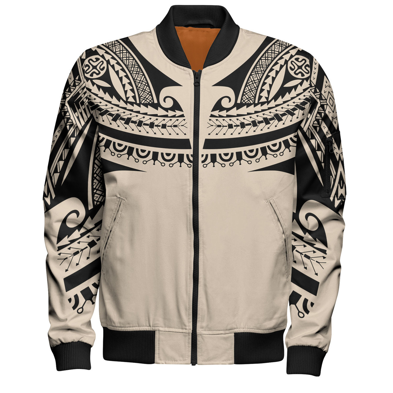 Polynesian Custom Personalised Bomber Jacket Polynesian Tattoo Style