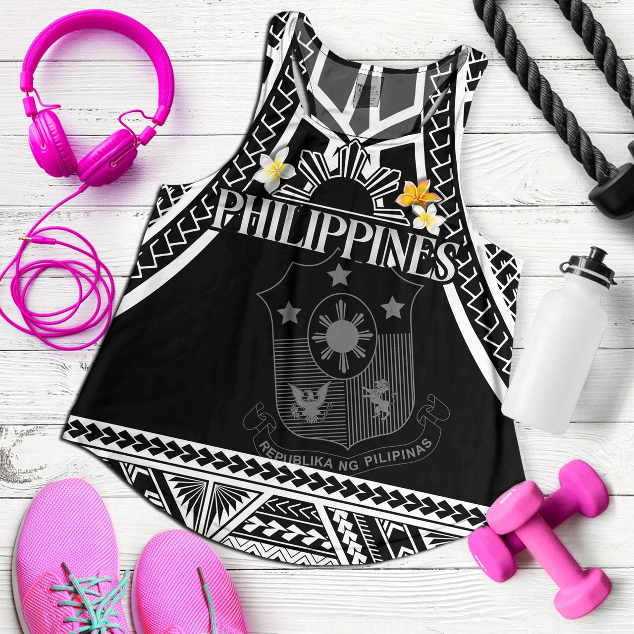 Philippines Filipinos Custom Personalised Women Tank Filipinos Plumeria