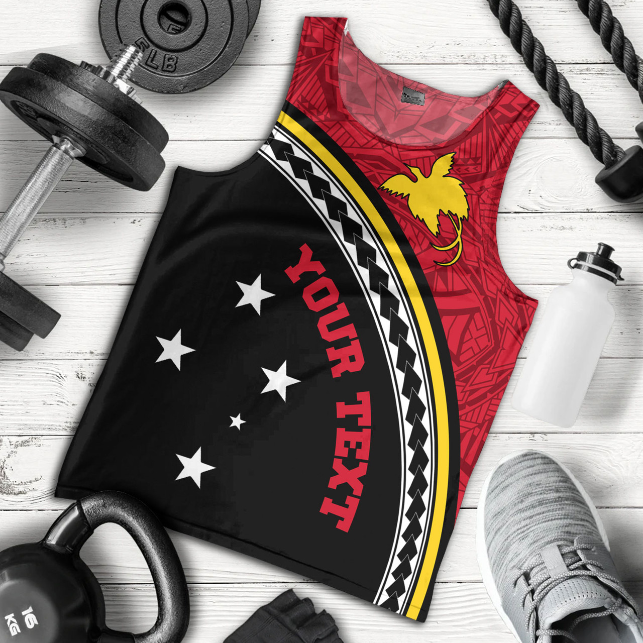Papua New Guinea Custom Personalised Tank Top Polynesian Tribal