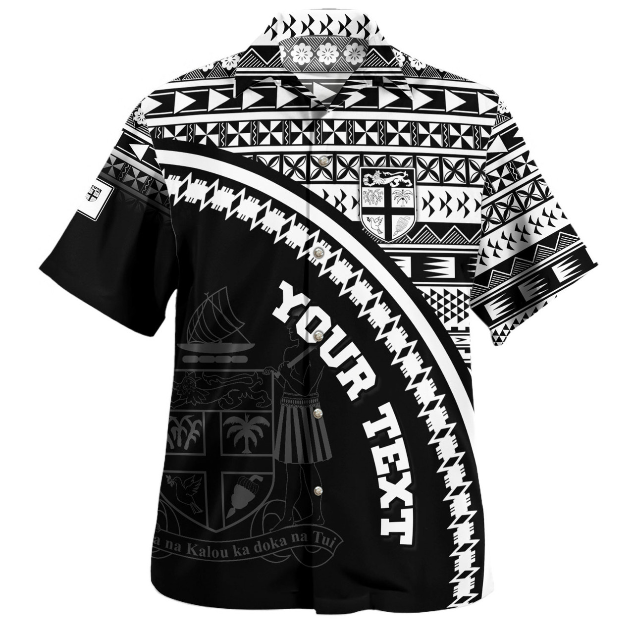 Fiji Custom Personalised Hawaiian Shirt Fijian Kesakesa Masi Patterns